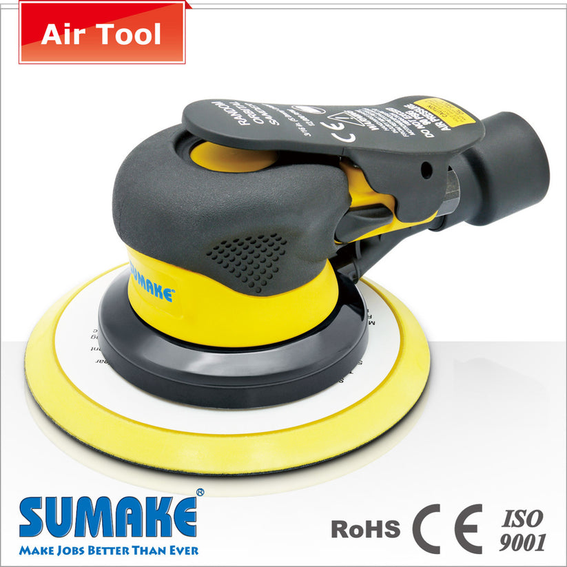 SUMAKE 6″ Central Vac Random Orbital Sander (5MM Orbit) – Linearblockingtoolsau